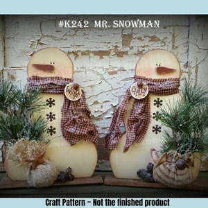 Mr. Snowman Wood Winter Craft Pattern Scroll Saw K242 - Etsy