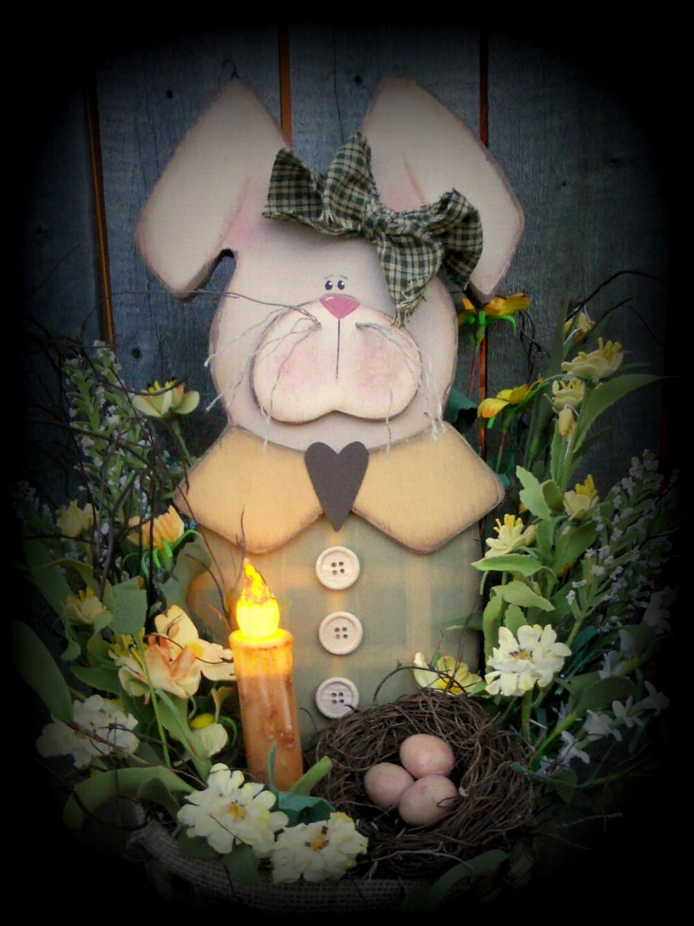 Wood Bunny Craft K215 Spring Blessings Primitive Bunny Wood - Etsy