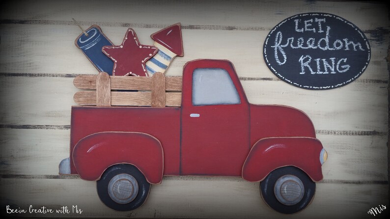 Old Truck Craft Pattern Template K255 Seasonal Vintage Truck - Etsy