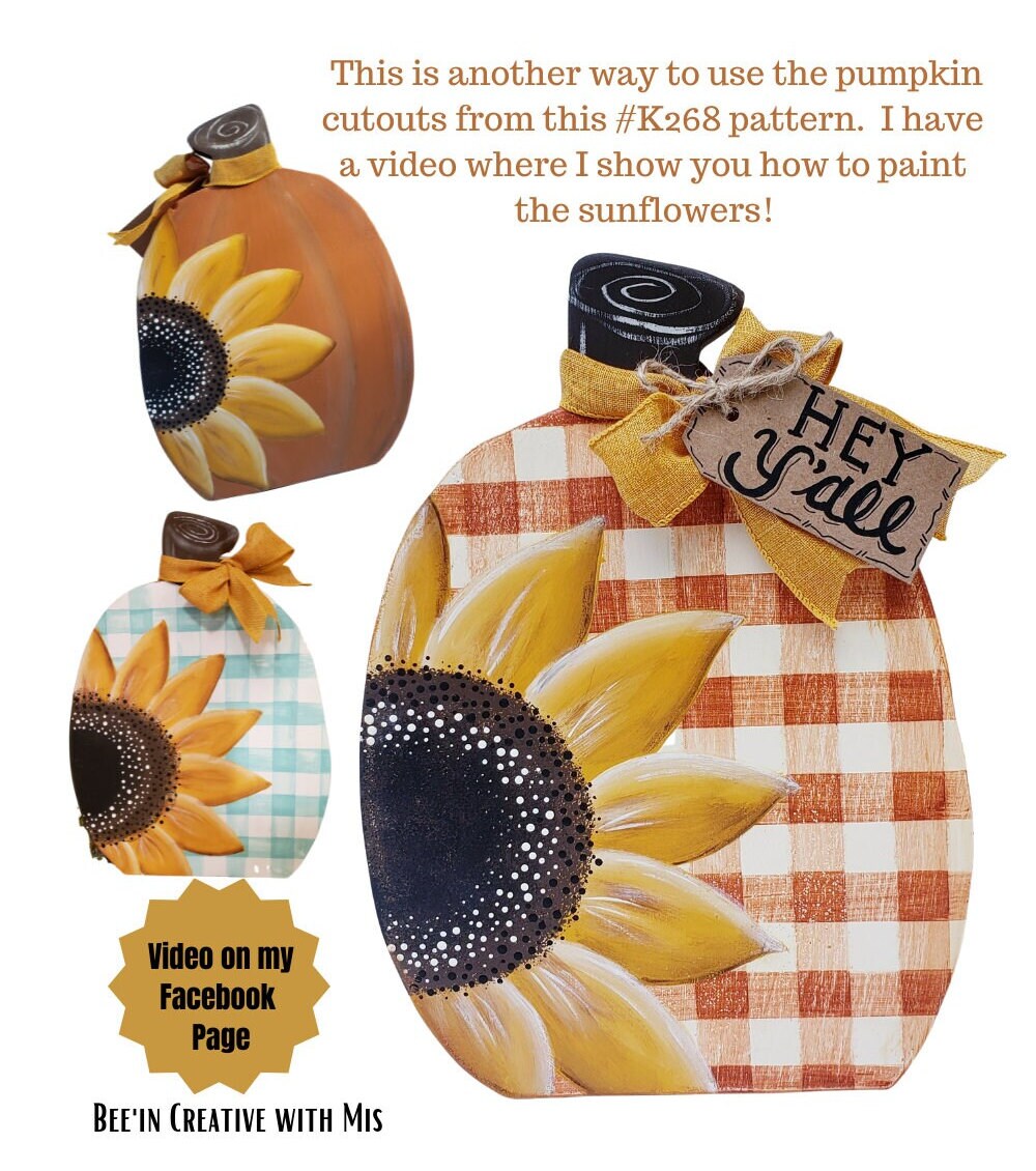 K268 Chunky Wood Pumpkins DIY FALL Craft PATTERN Home Decor - Etsy