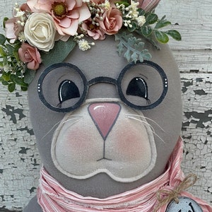 Spring Bunny With Glasses Fabric Easter Sewing Pattern - Etsy