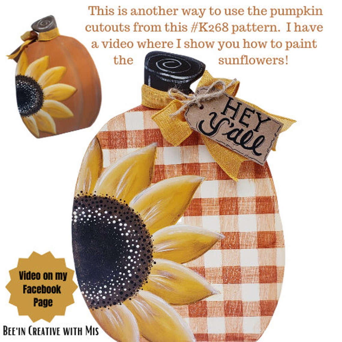 K268 Chunky Wood Pumpkins Fall Craft Template Pattern PDF and SVG ...