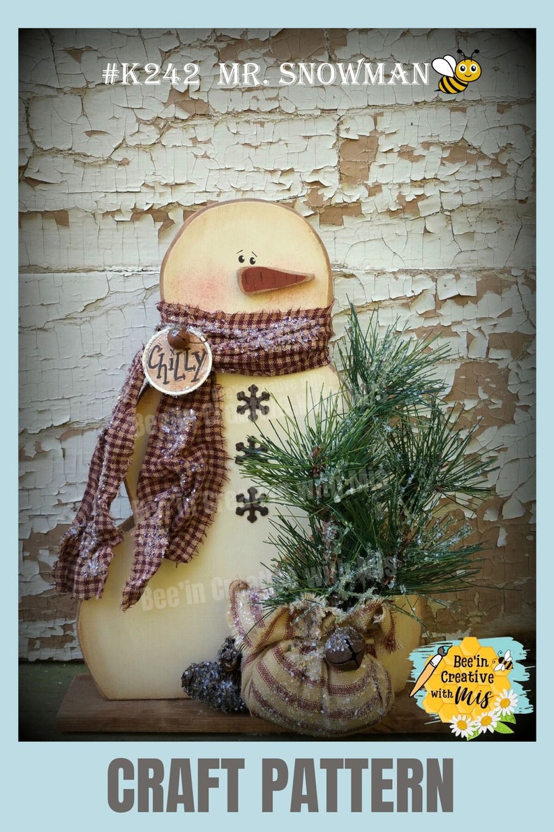 Mr. Snowman Wood Winter Craft Pattern Scroll Saw K242 - Etsy