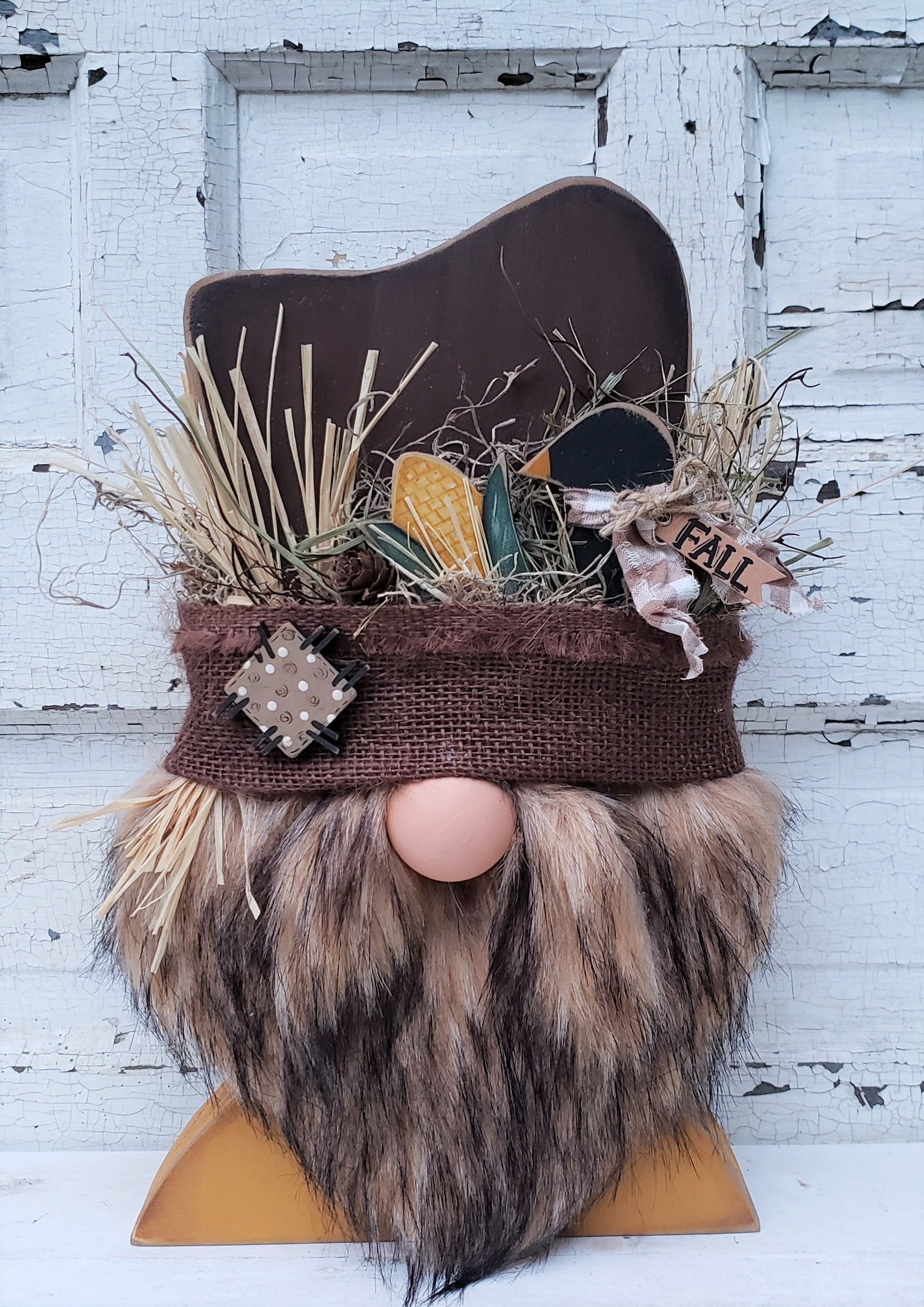 Gnome Scarecrow or Regular Scarecrow Fall DIY Wood Craft Pattern - Etsy