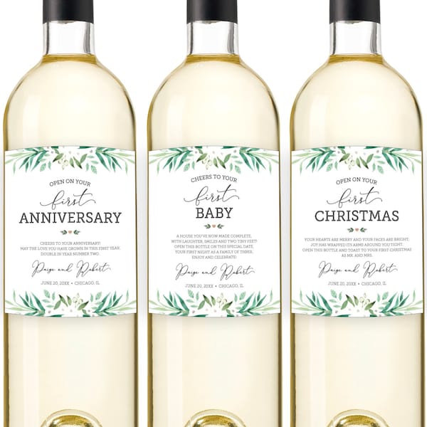 Milestone Wine Label - Etsy