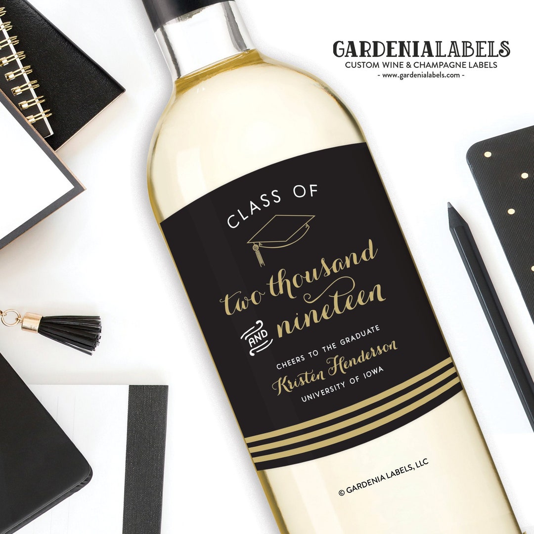 Graduation Champagne Label, Congrats Grad Liquor Label, Graduation ...
