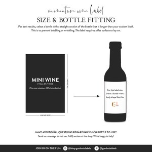 40 and Fabulous Mini Wine Labels, Birthday Mini Champagne Labels, 30th ...