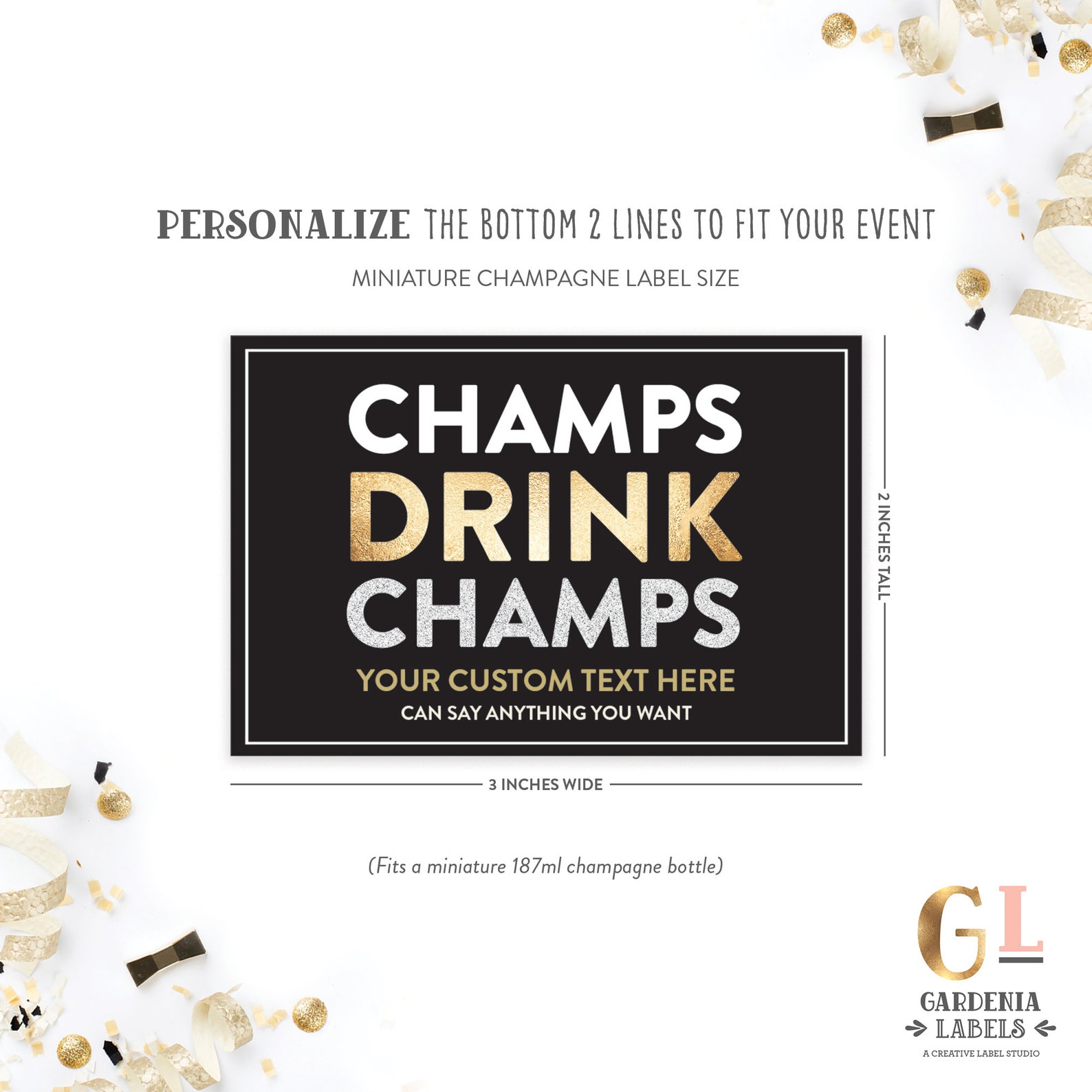 Champs Drink Champs Miniature Champagne Labels Birthday Party - Etsy