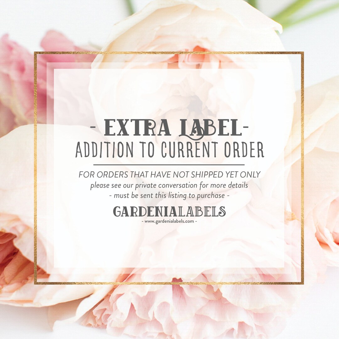 Add 6 Extra Labels to Your Current Order_reserved FOR Julie ONLY - Etsy