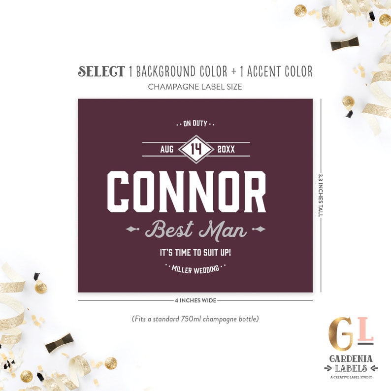 Groomsman Whiskey Label Will You Be My Groomsman Label Best | Etsy