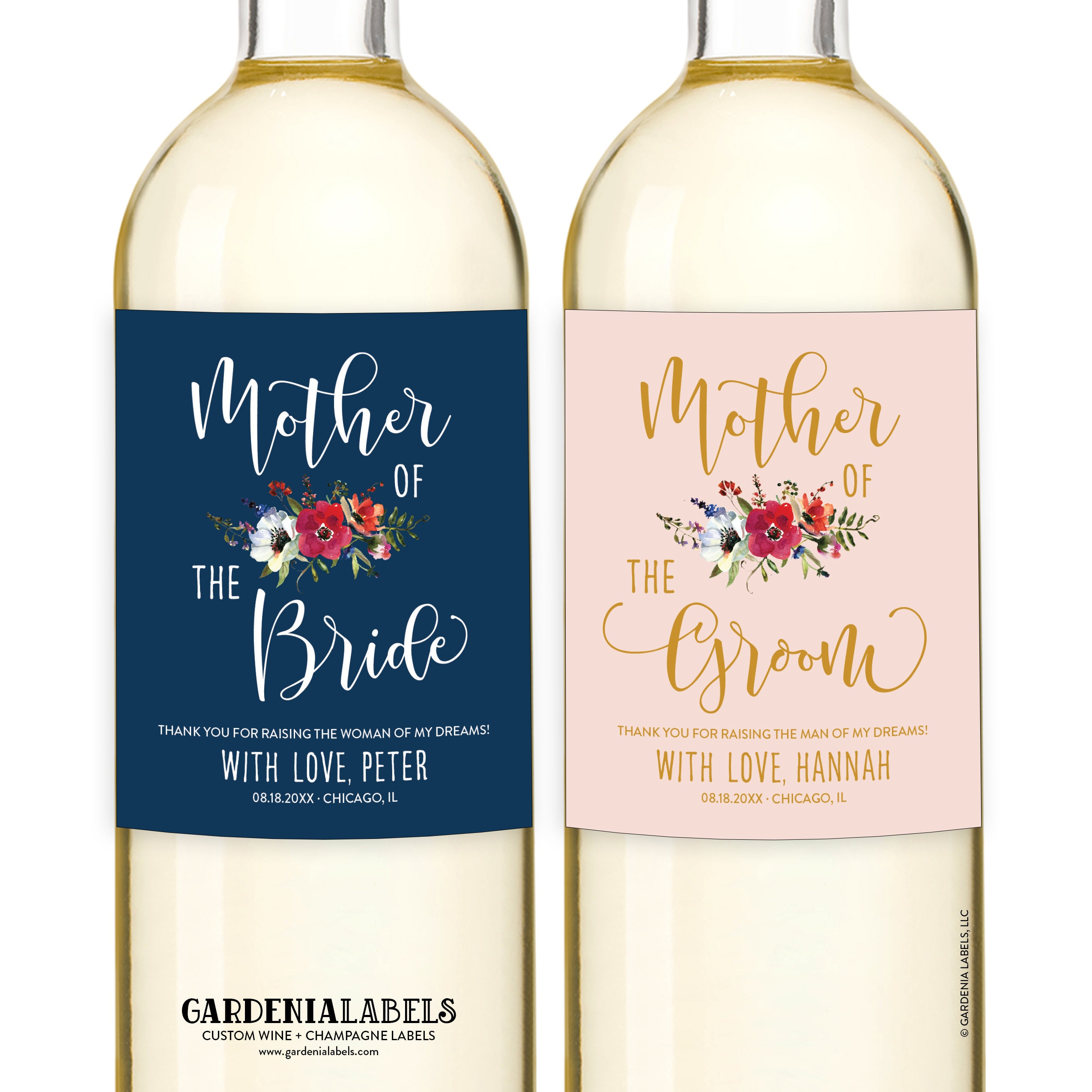 Mother of The Bride Wine Label Mother In-Law Thank You Gift | Etsy