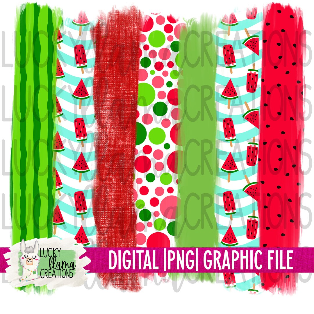 Watermelon Brush Stroke | Design Element | SUBLIMATION PNG | Transfer ...