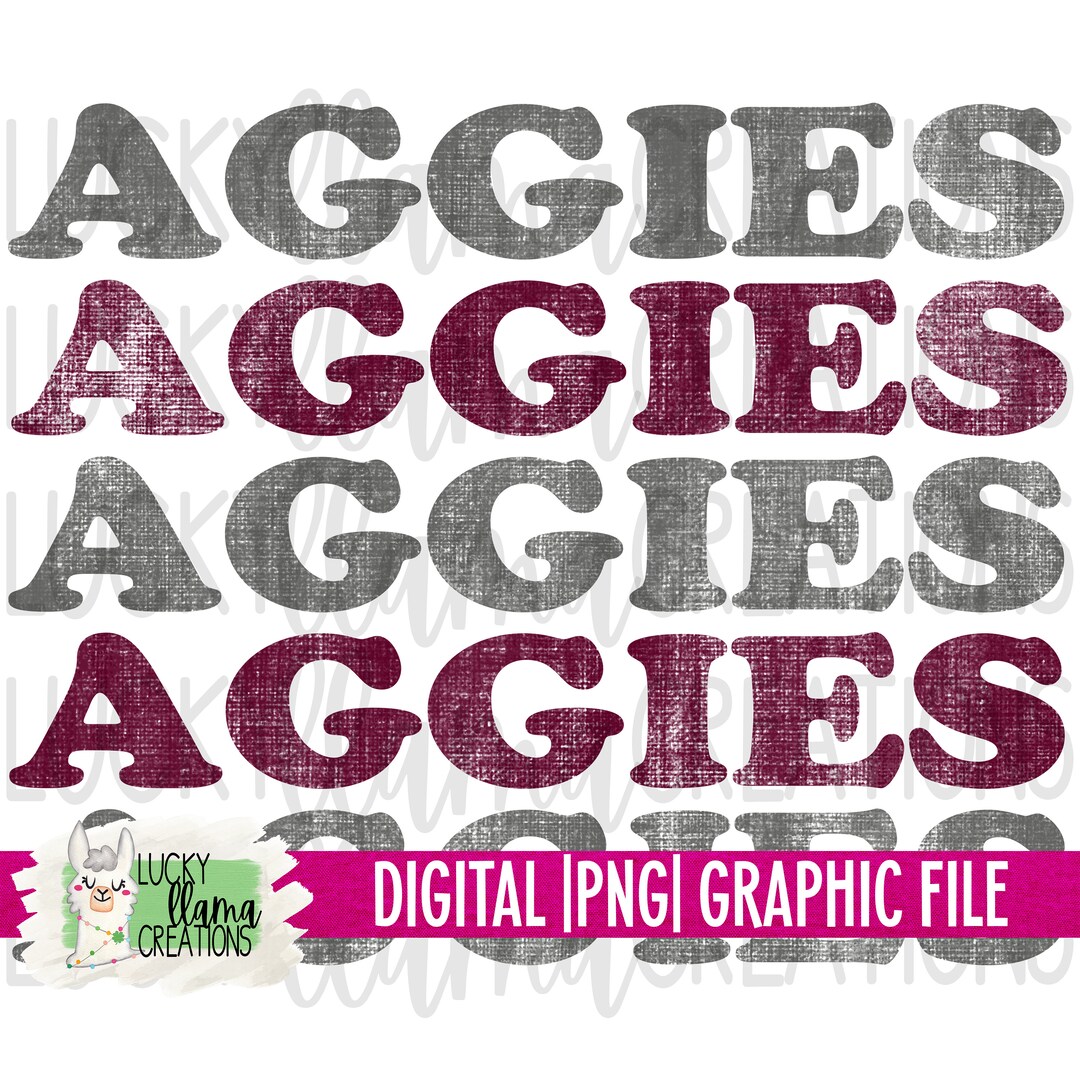Aggies Mascot Team Name | Maroon and Grey | Sports | SUBLIMATION PNG ...