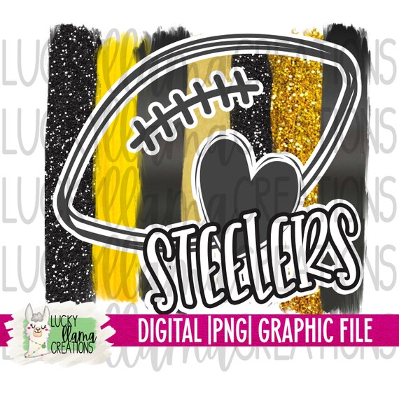 Steelers Football Black and Gold Sports SUBLIMATION PNG - Etsy