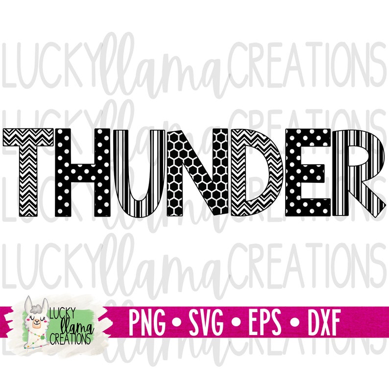 SVG DESIGN FILE: Thunder Mascot Team Name Cutting File | Etsy