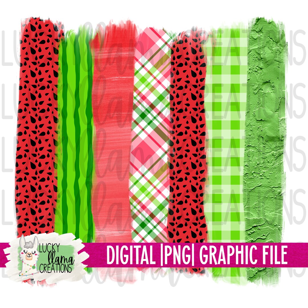 Watermelon Brush Stroke | Design Element | SUBLIMATION PNG | Transfer ...