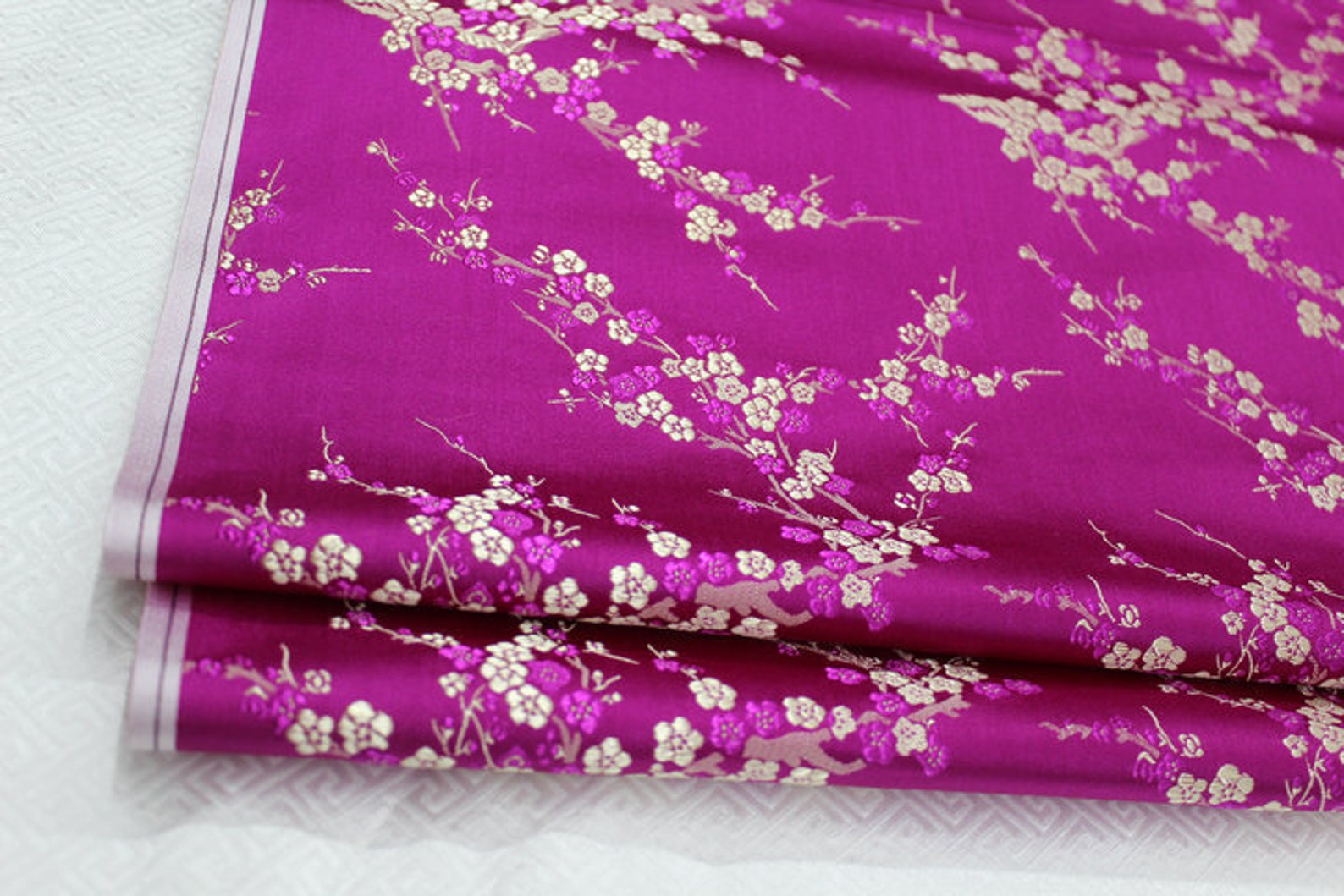 Chinesische Brokat Stoff, Brokat mit Pfingstrose, Jacquard Stoff ...
