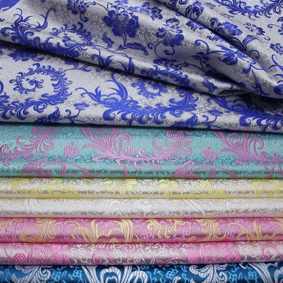 Chinesische Brokat Stoff Brokat mit Pfingstrose Jacquard | Etsy