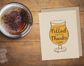 Beer Thank You Card | Etsy