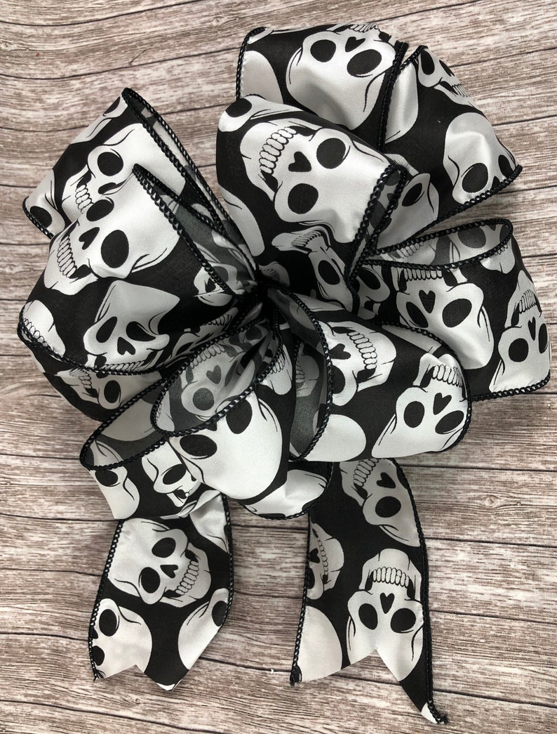 NEW 10 yards Wired Halloween Skeleton Ribbon HALLOWEEN Skull | Etsy