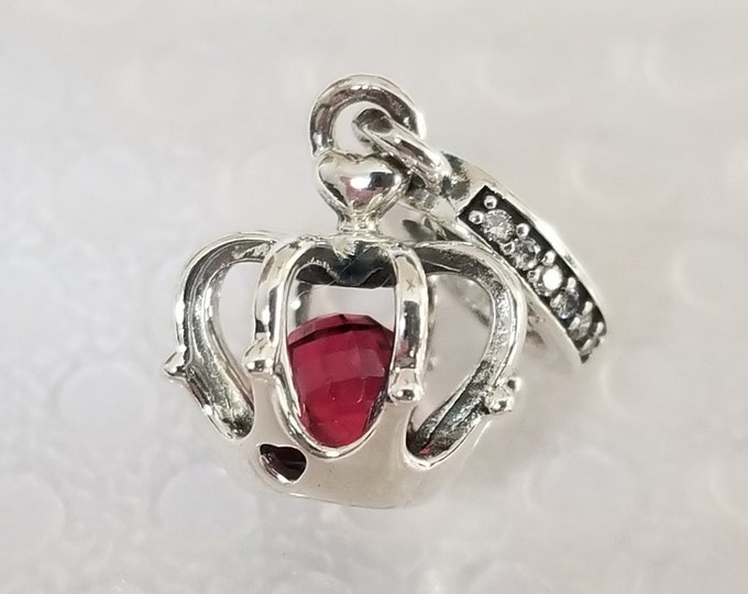 New Authentic Pandora Sterling Silver Peace Sign Pink Cz Dangle Charm ...