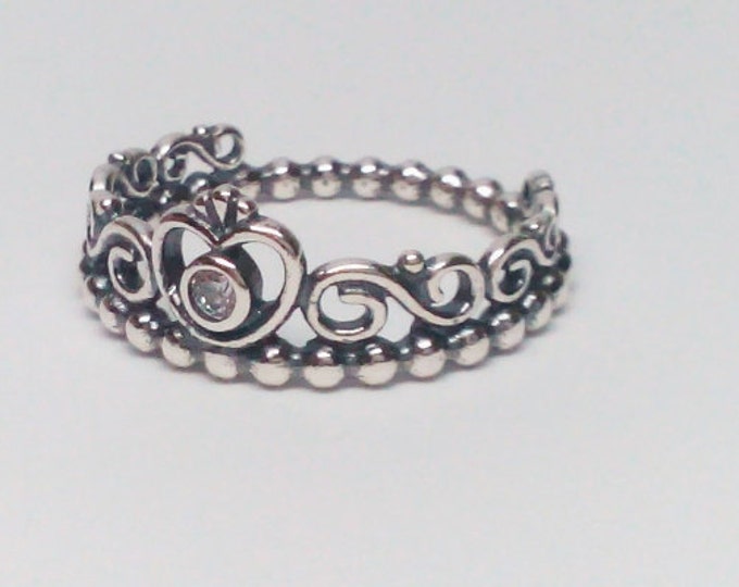 New Pandora Sterling Silver My Princess Clear CZ Ring 190880CZ - Etsy