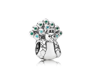 New Authentic Pandora Sterling Silver Peace Sign Pink Cz Dangle Charm ...