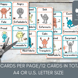Feelings and Emotions Flashcards for Kids, English and Spanish ...