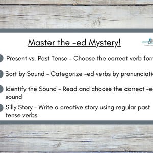 Regular Past Tense Verbs -ed Ending Worksheets | PDF ESL Grammar ...