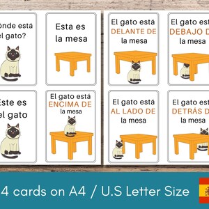 Spanish to English Kids Flashcards, Home Schooling, ESL Teaching Aids ...