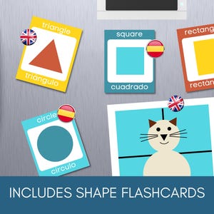 5-minute Crafts for Language Learning, Printable Shapes Flashcards for ...