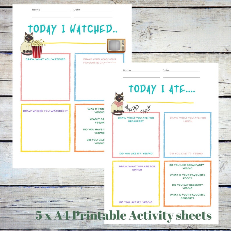 Printable A4 Activities Young Learners Stay at Home - Etsy Canada