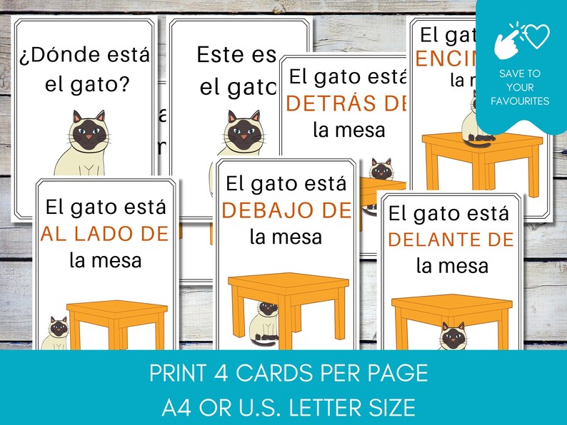 Printable Flashcards for Kids, Spanish Teacher Resources, Work From ...