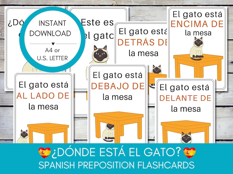 Printable Flashcards for Kids, Spanish Teacher Resources, Work From ...