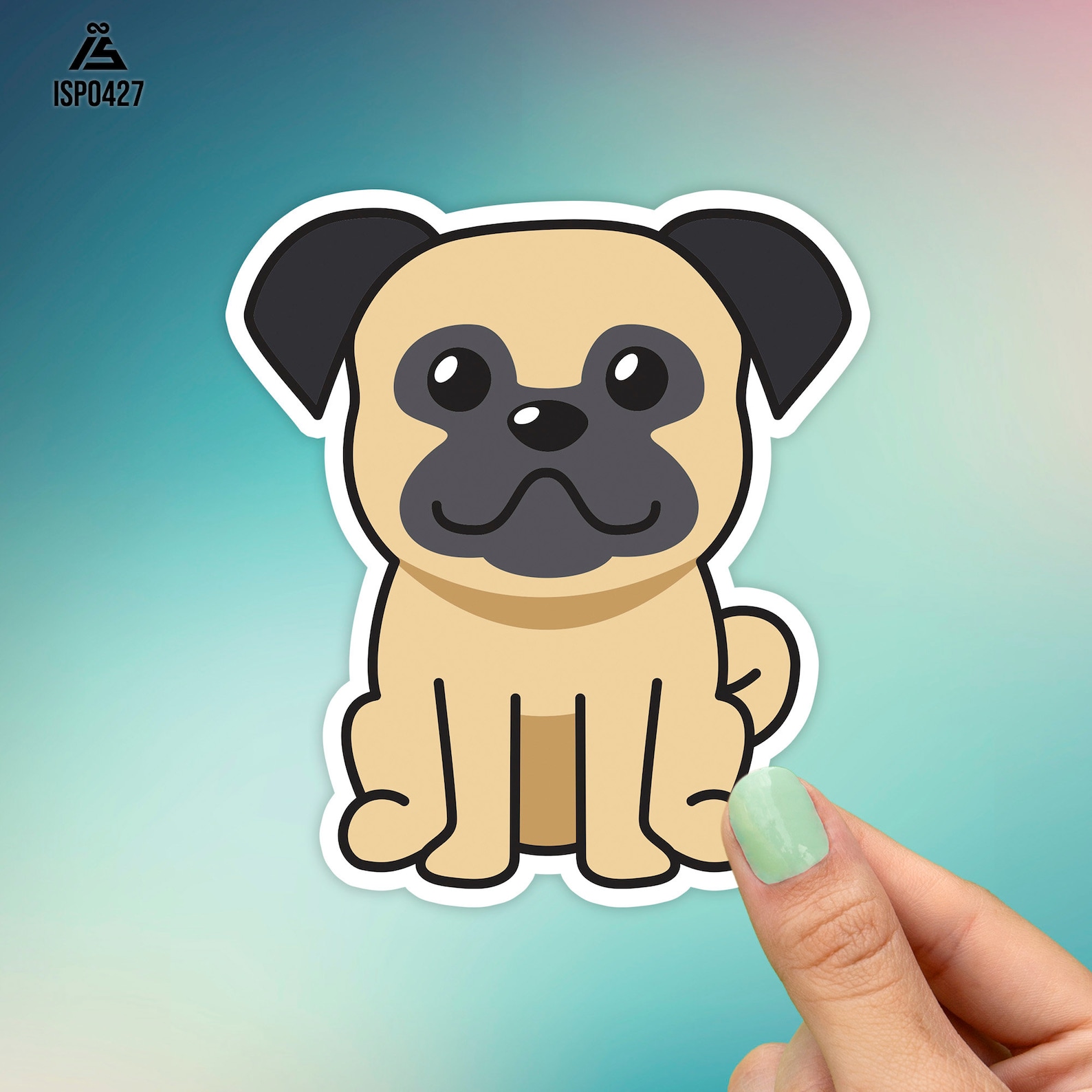 Cute Pug Cartoon Sticker Best Friend Gift Dog Stickers Cute - Etsy
