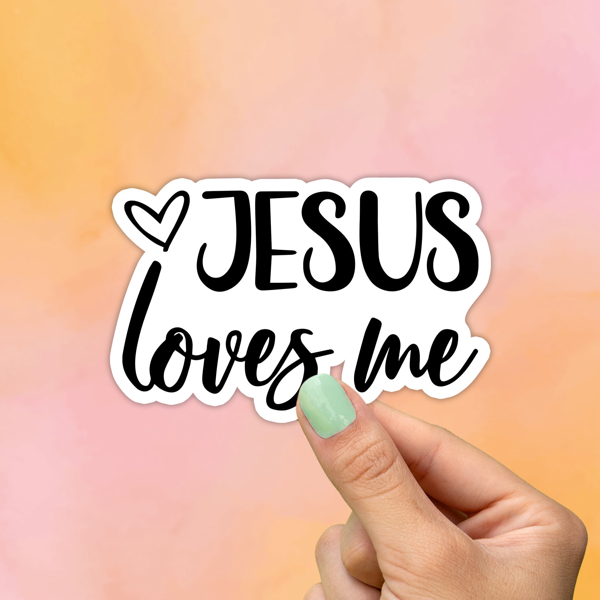 Jesus Loves Me Sticker Religious Decal Best Friend Gift - Etsy