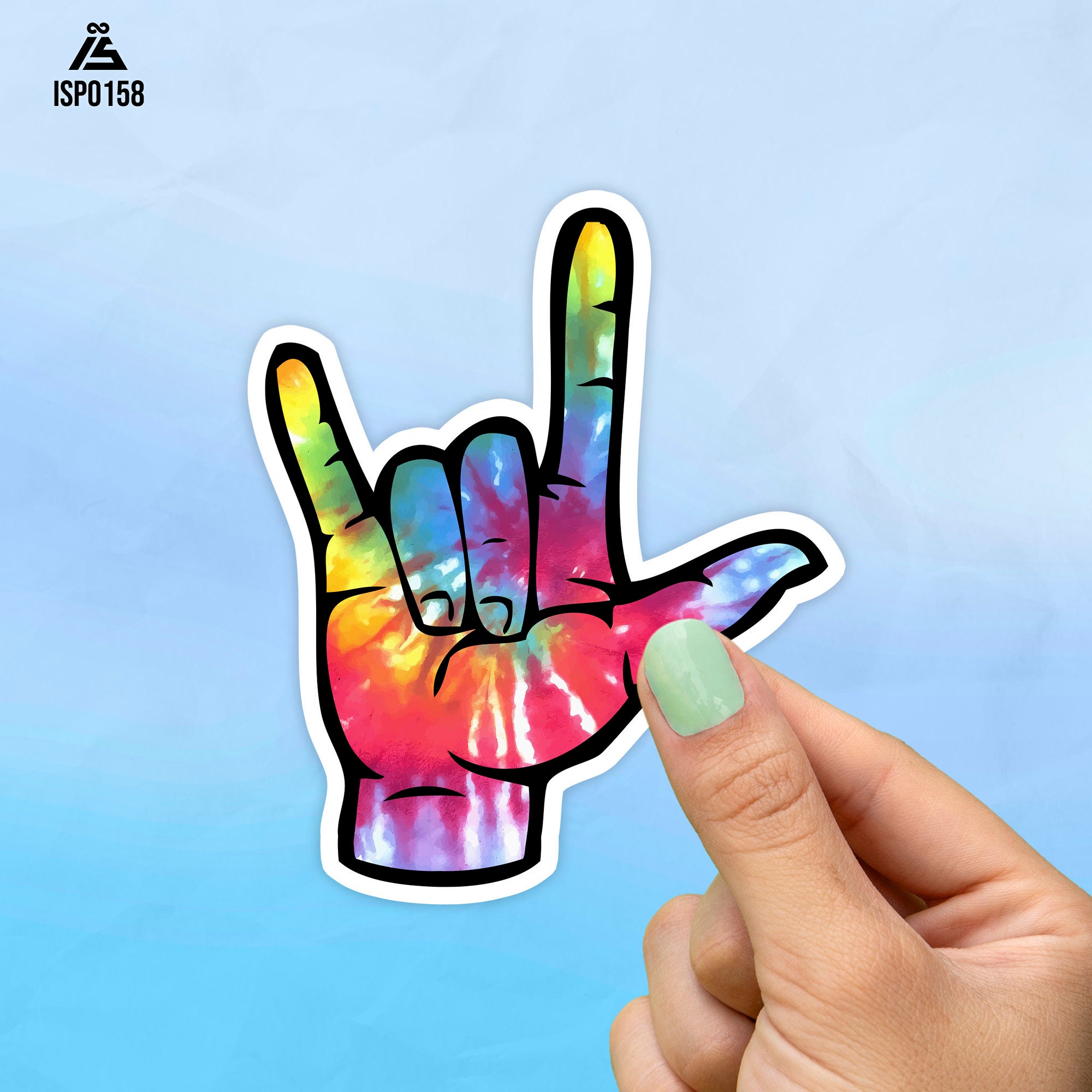Tie Dye Peace Fingers