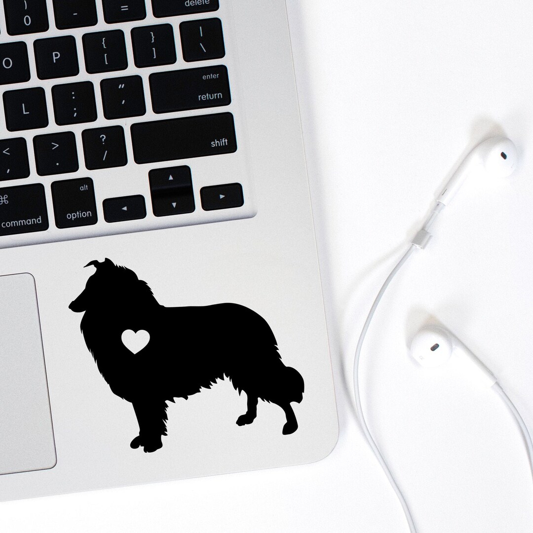 Long Haired Collie Sticker Collie Decal Car Laptop Vinyl Decal Sticker ...
