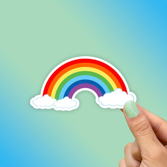 Rainbow Sticker Best Friend Gift VSCO Stickers Cute | Etsy