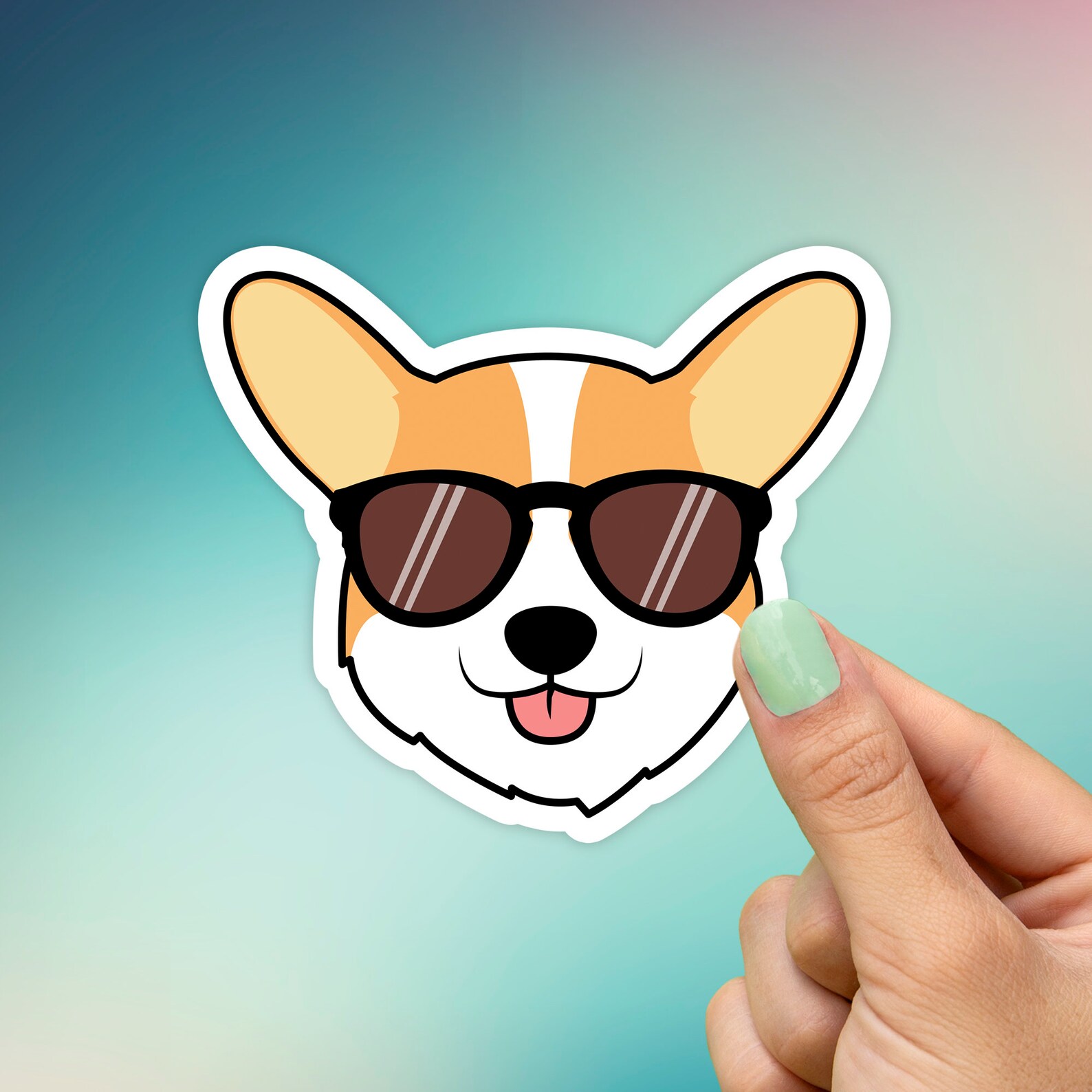 Cool Corgi Sticker Best Friend Gift Dog Stickers Cute | Etsy