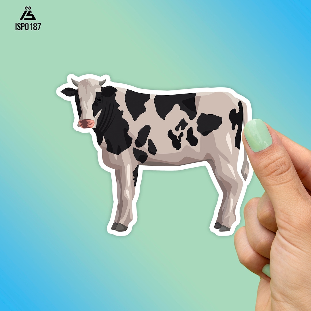 Holstein Cow Sticker, Best Friend Gift, Cute Stickers, Animal Decals ...
