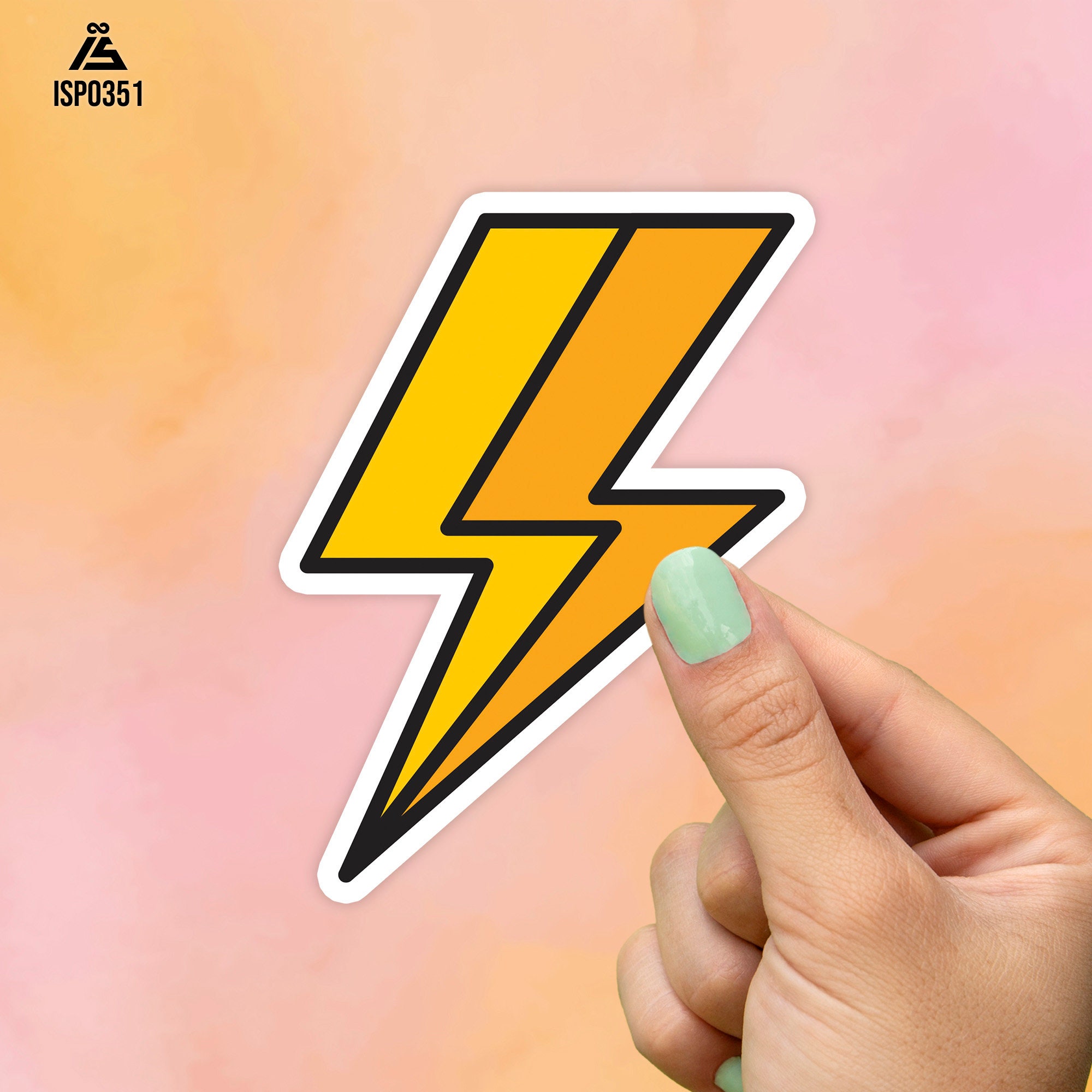 Lightning Bolt Sticker Trendy Stickers Best Friend Gift - Etsy