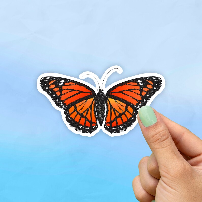 Monarch Butterfly Sticker Best Friend Gift Cute Stickers - Etsy