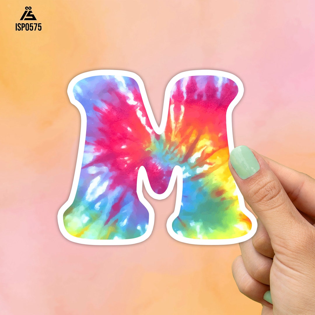 Tie Dye Letter m Font Sticker, Best Friend Gift, Cute Stickers, MacBook ...