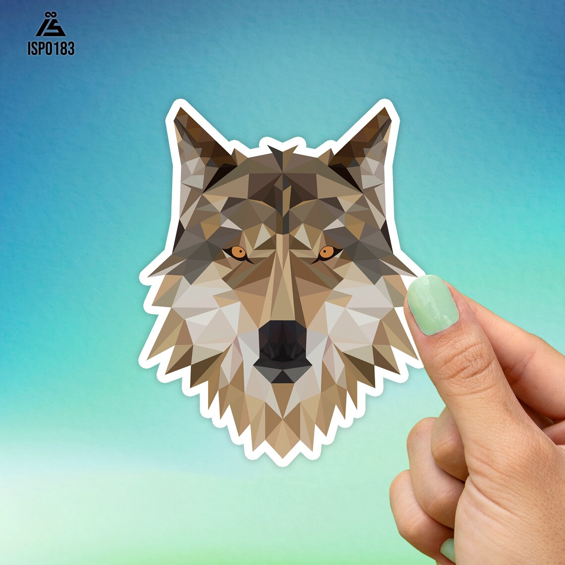 Geometric Wolf Sticker Best Friend Gift Cute Stickers - Etsy