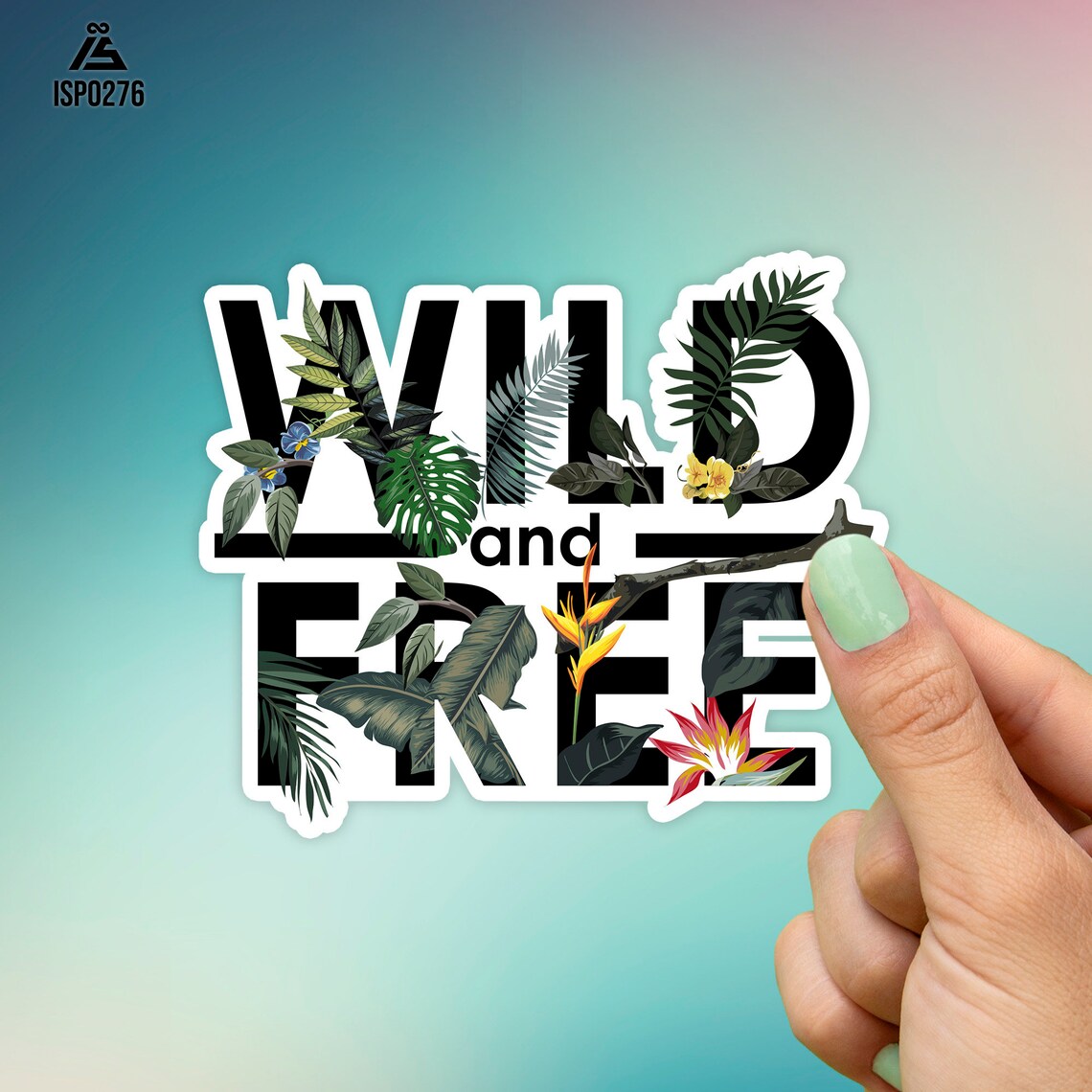 Wild and Free Sticker Best Friend Gift Quote Stickers Cute - Etsy