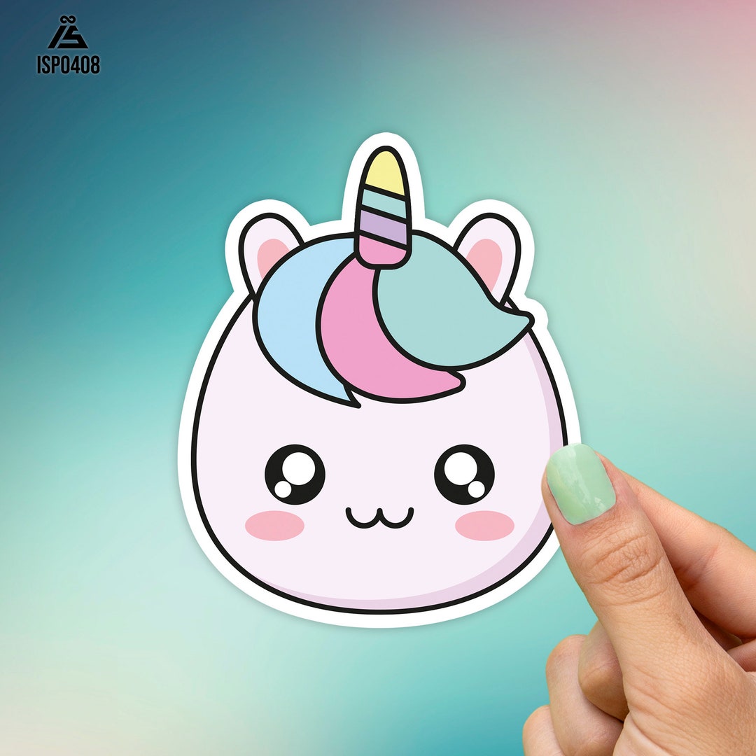 Kawaii Unicorn Sticker, Best Friend Gift, Cute Stickers, Animal Decals ...