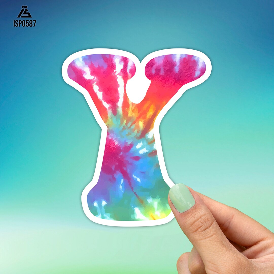 Tie Dye Letter y Font Sticker, Best Friend Gift, Cute Stickers, MacBook ...