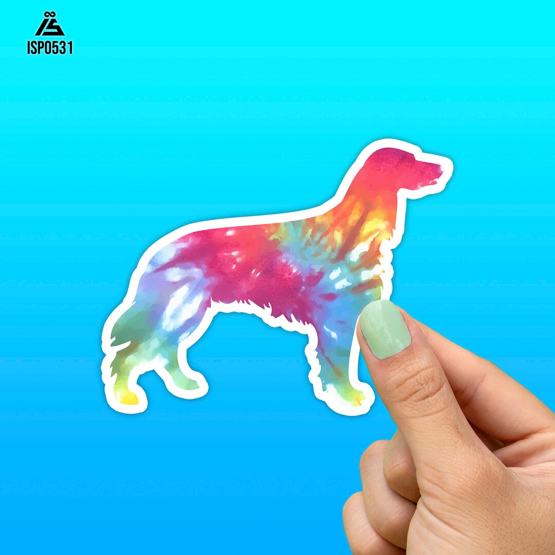 Irish Setter Tie Dye Sticker, Best Friend Gift, Dog Stickers, Cute ...