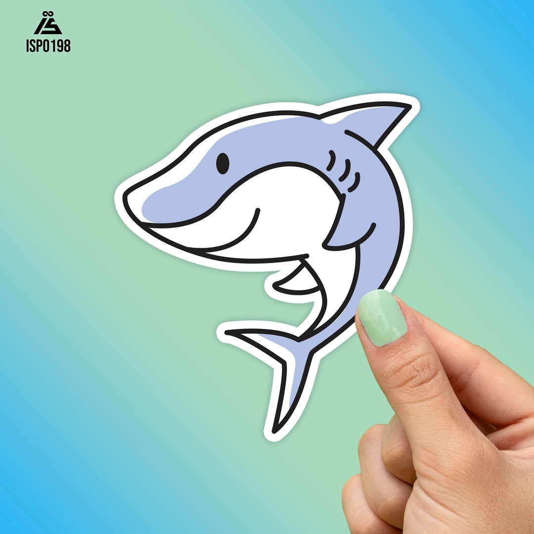 Cute Shark Sticker, Best Friend Gift, Cute Stickers, Animal Decals ...